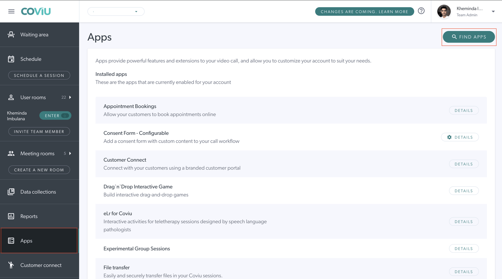 How to Manage Coviu Apps